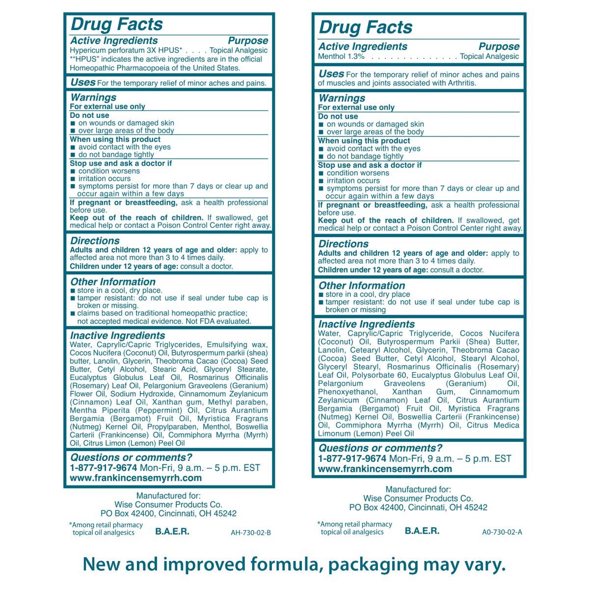 Arthritis Pain Therapy Lotion - Frankincense & Myrrh